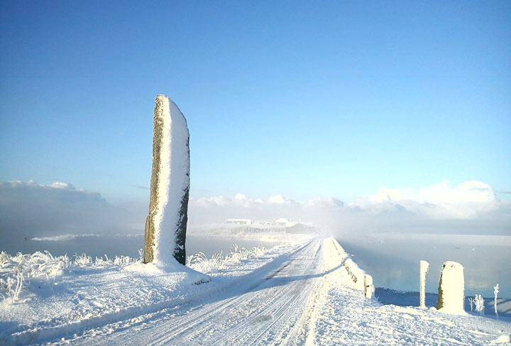 Nick—Brig-o-Brodgar-in-the-snow – The Ness of Brodgar Excavation
